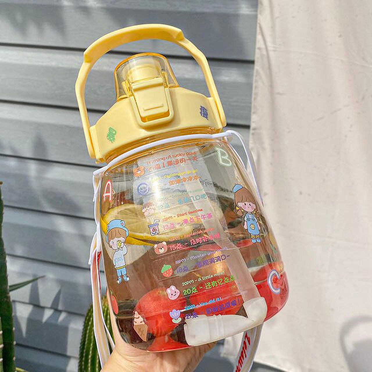 YCNYCHCHY 1500 ML Sports Water Bottle Water Cup Large-Capacity Girls And Children Water Bottle ...