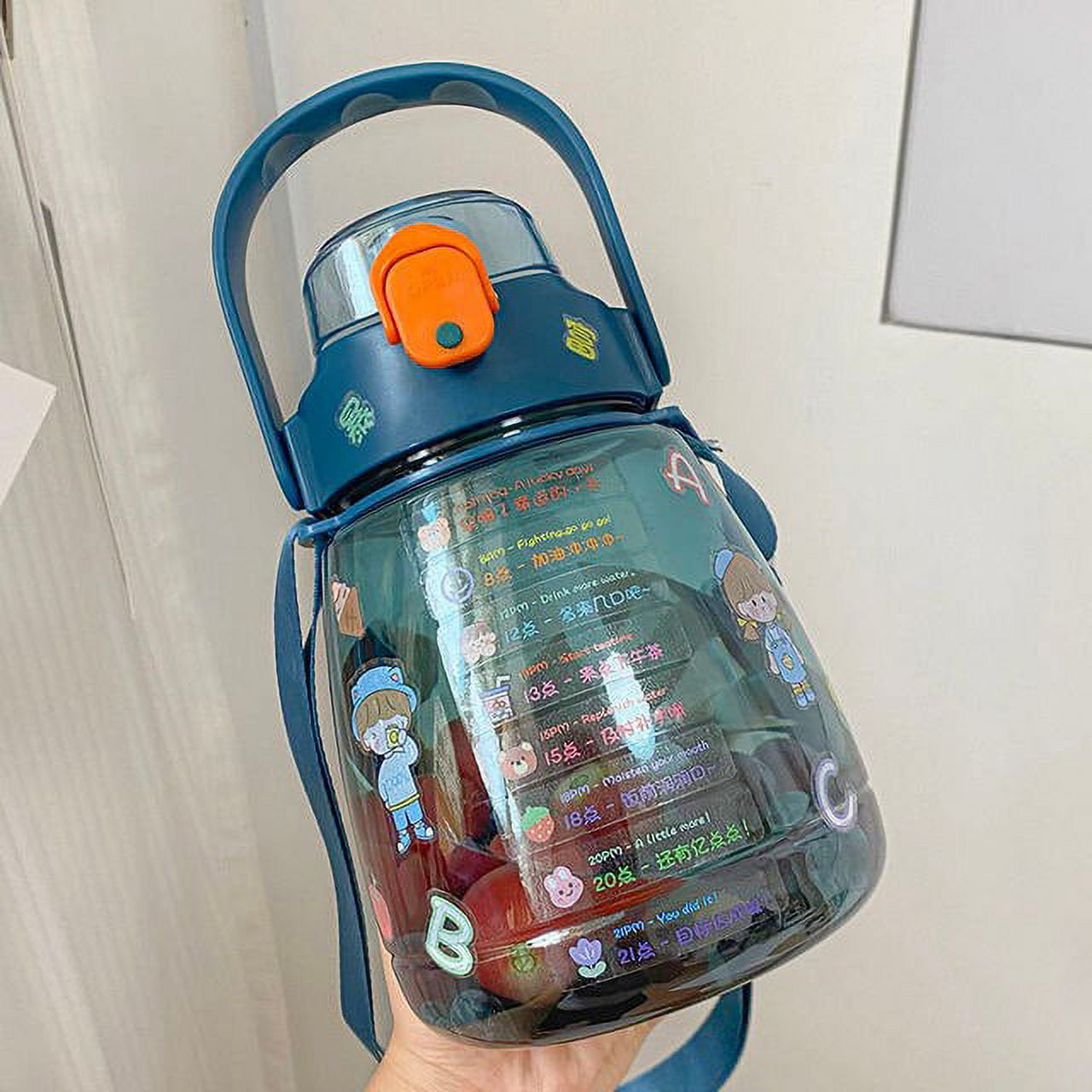 YCNYCHCHY 1500 ML Sports Water Bottle Water Cup Large-Capacity Girls And Children Water Bottle ...