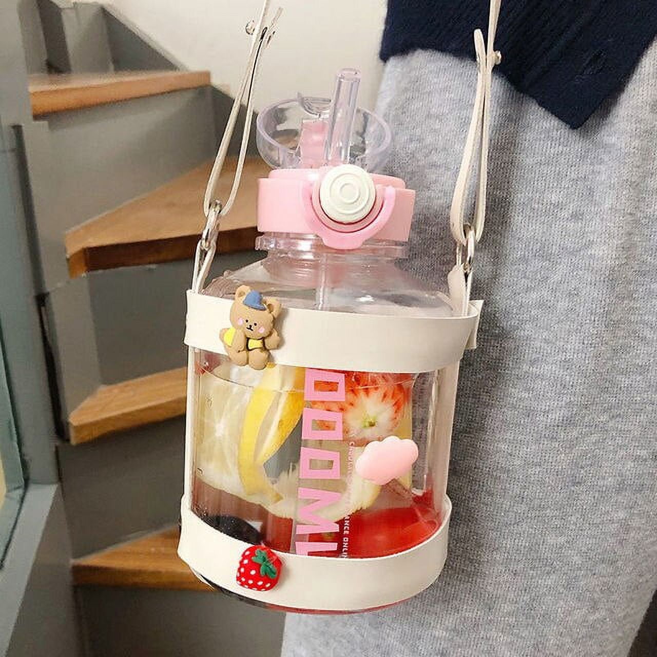 YCNYCHCHY 1L Large Capacity With Straw Water Cup Anti-Scalding Bucket ...