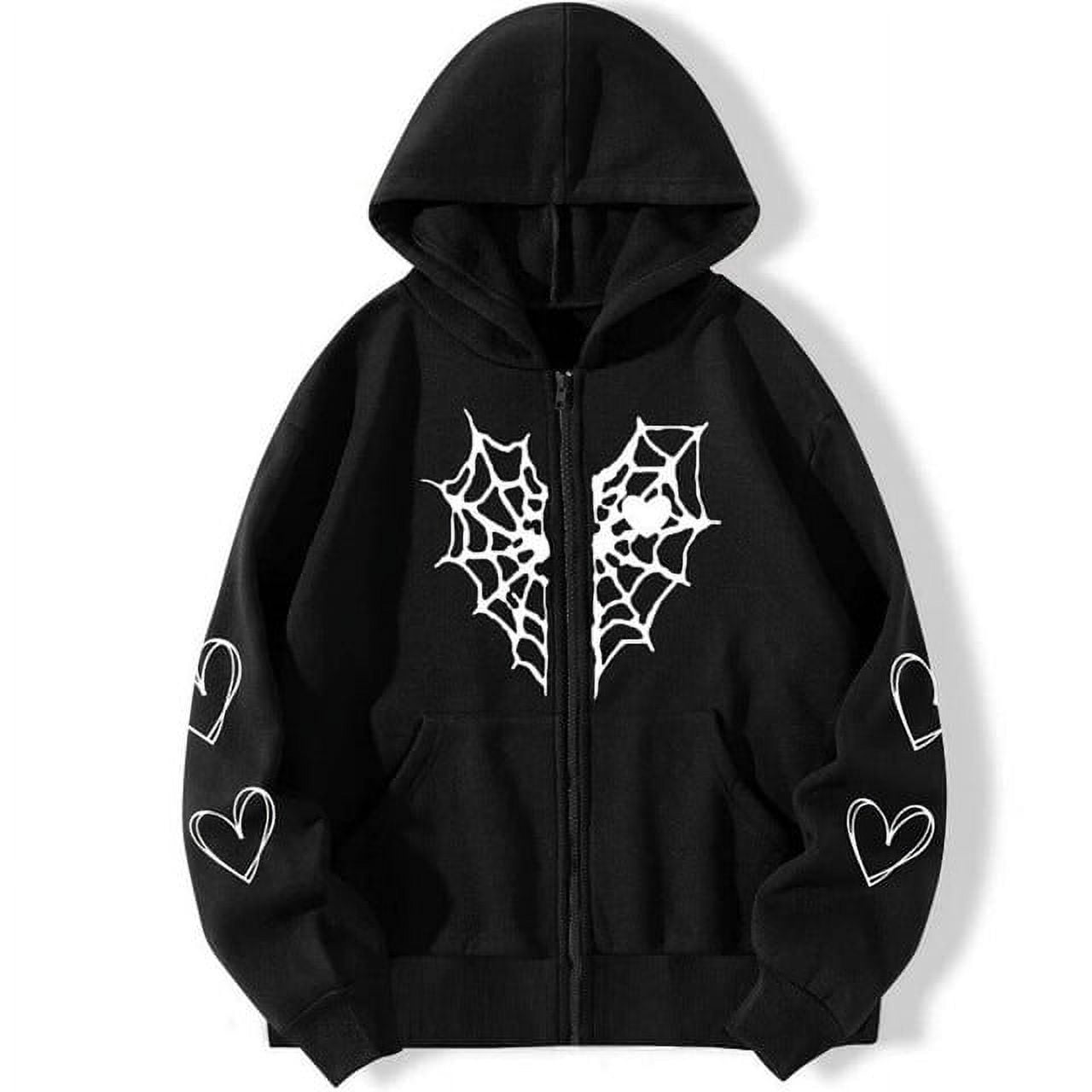 YCNYCHCHY 2023 Spring Women Zip Up Hoodie Emo Clothes Casual Long ...