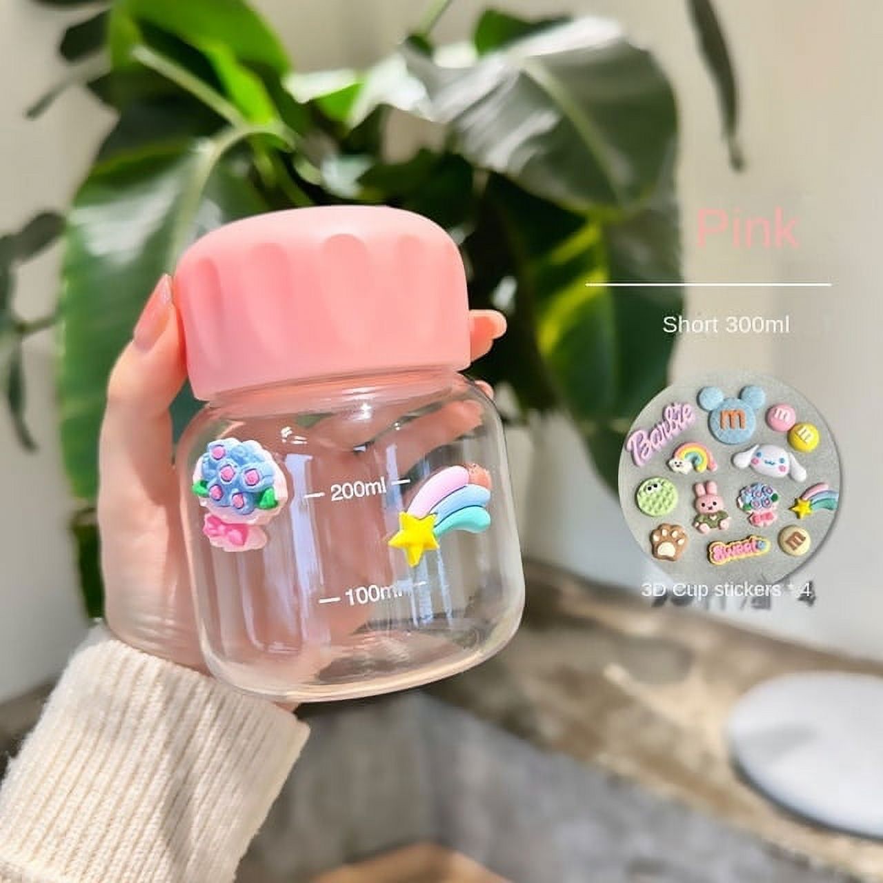 YCNYCHCHY 240/450 ML Mini Water Cup Small Capacity Cute Plastic Cup Anti-Fall With Lid Water Cup ...