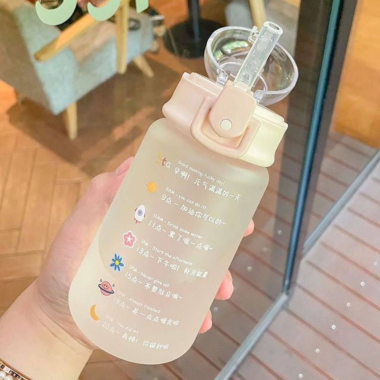 YCNYCHCHY 355/460 ML Sports Water Bottle Simple Straw Cup Silicone Tube ...