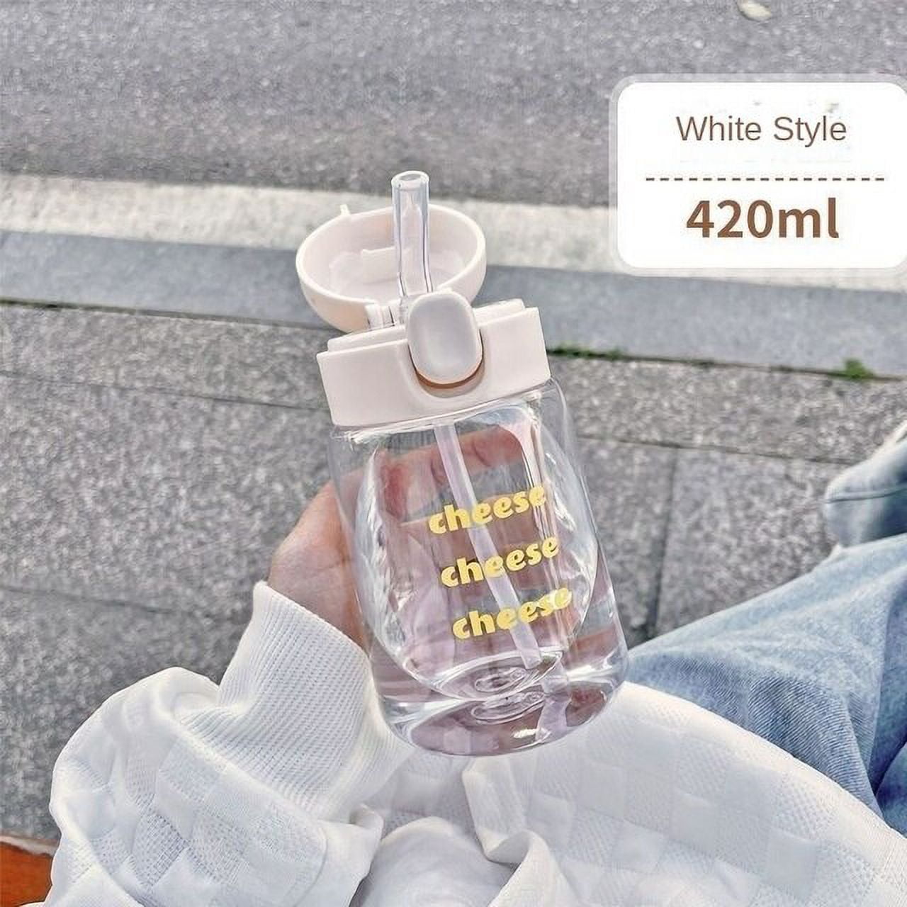 YCNYCHCHY 400 ML Sports Water Bottle Belly Water Cup Student Transparent Letter With Mini Water ...