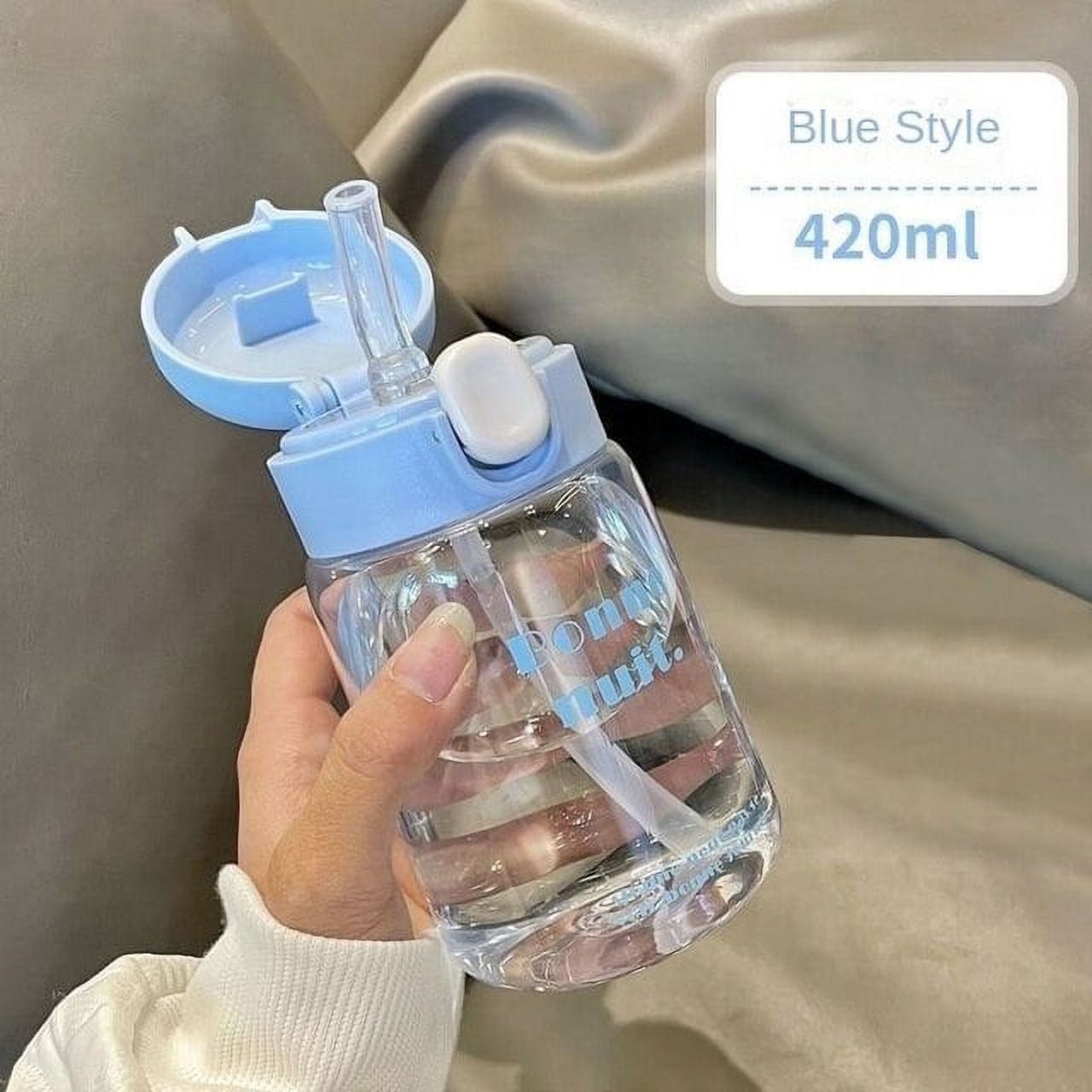YCNYCHCHY 400 ML Sports Water Bottle Belly Water Cup Student Transparent Letter With Mini Water ...