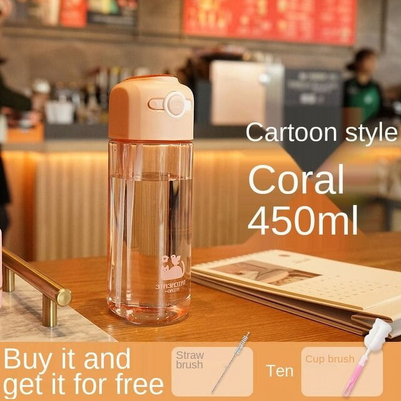 YCNYCHCHY 450/550 ML Water Bottles 15/18.5 Oz Women's Water Cups with Straws Women's Water Cups ...