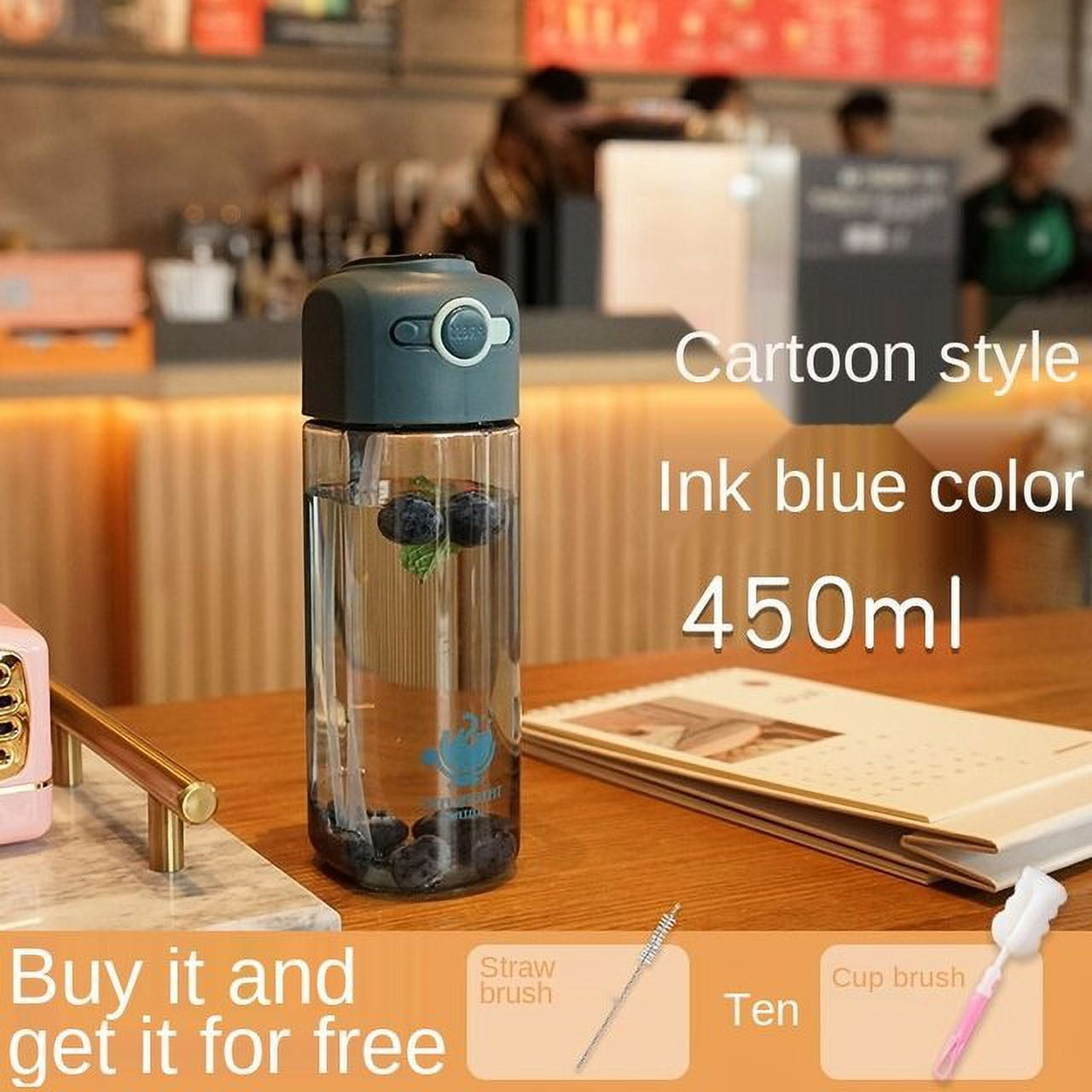 YCNYCHCHY 450/550 ML Water Bottles 15/18.5 Oz Women's Water Cups with Straws Women's Water Cups ...