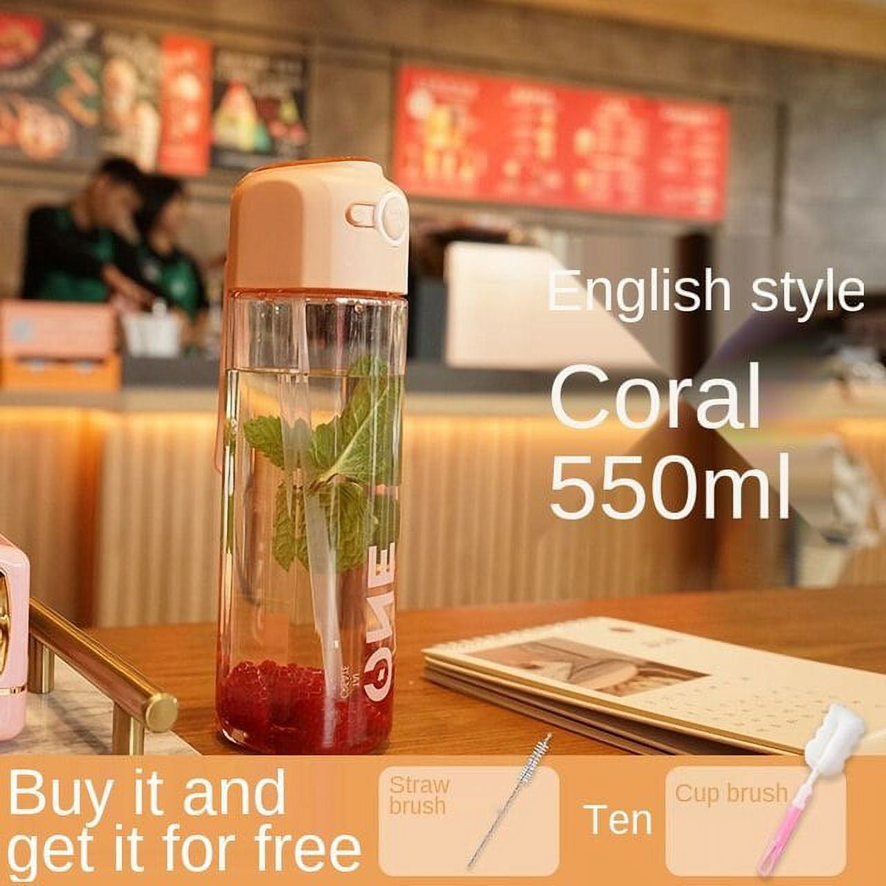 YCNYCHCHY 450/550 ML Water Bottles 15/18.5 Oz Women's Water Cups with Straws Women's Water Cups ...