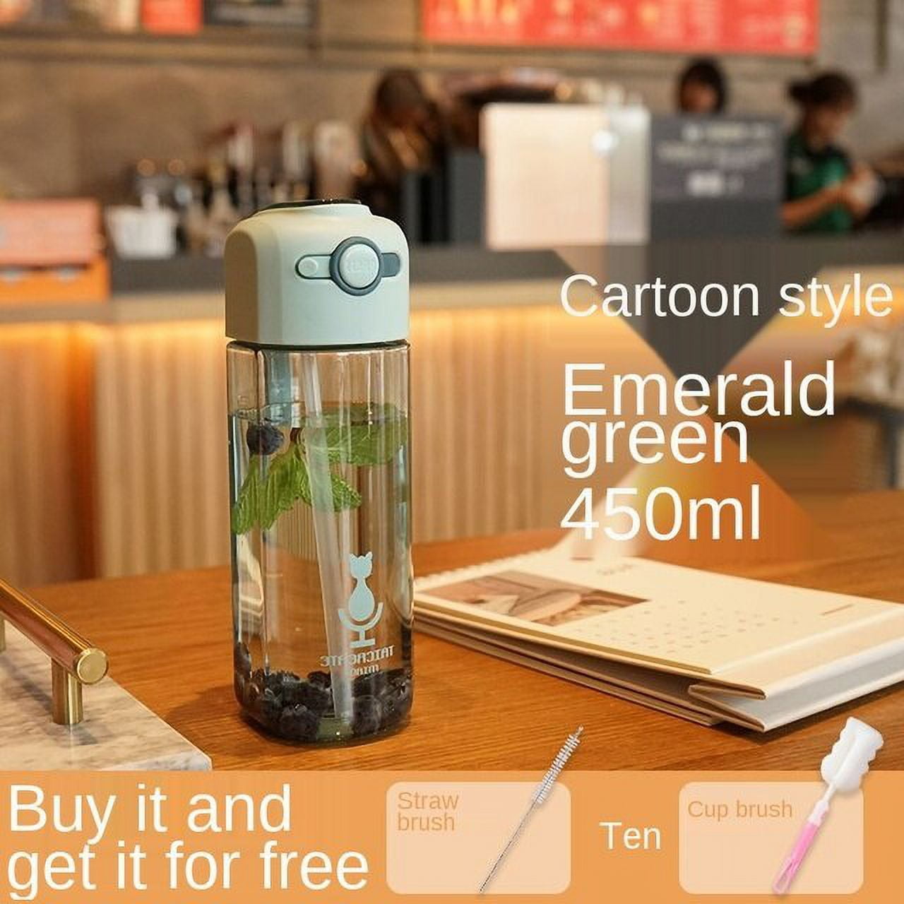 YCNYCHCHY 450/550 ML Water Bottles 15/18.5 Oz Women's Water Cups with Straws Women's Water Cups ...