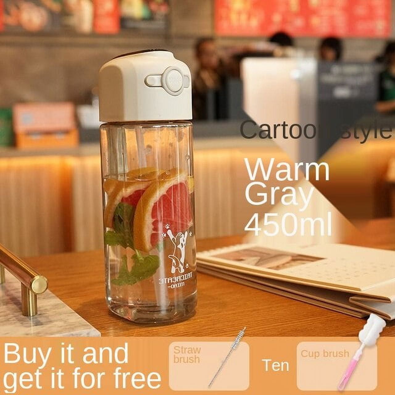 YCNYCHCHY 450/550 ML Water Bottles 15/18.5 Oz Women's Water Cups with Straws Women's Water Cups ...