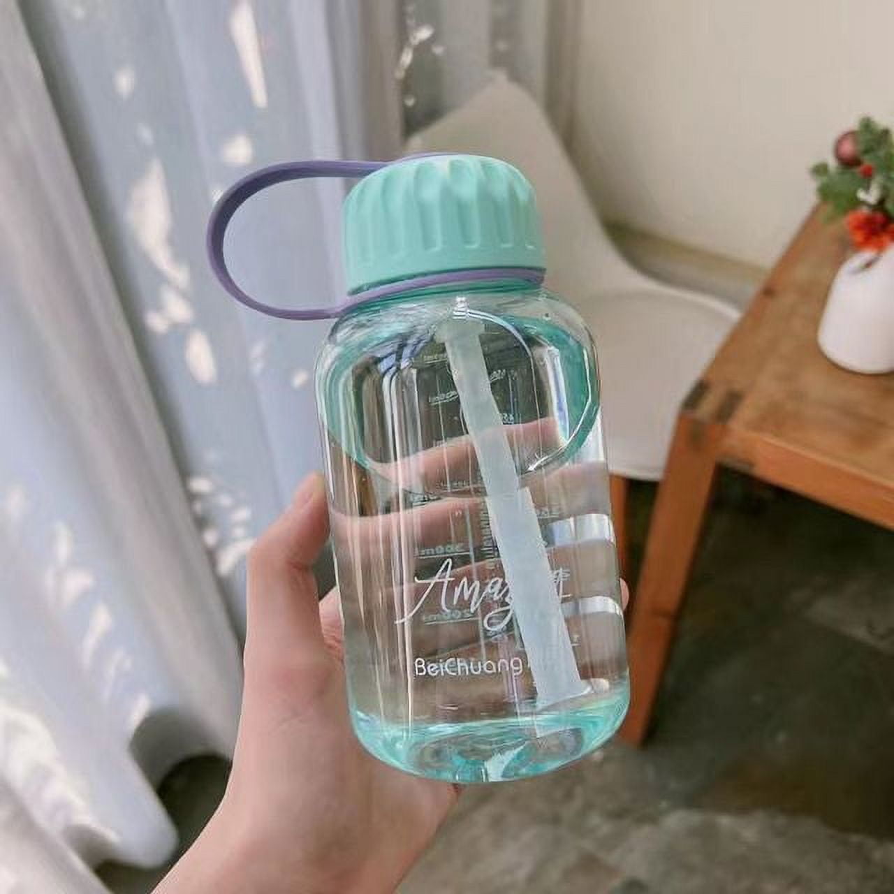 YCNYCHCHY 500/700/850ML Water Bottle Plastic Cup With Straw Small Cute Portable Girl Student ...