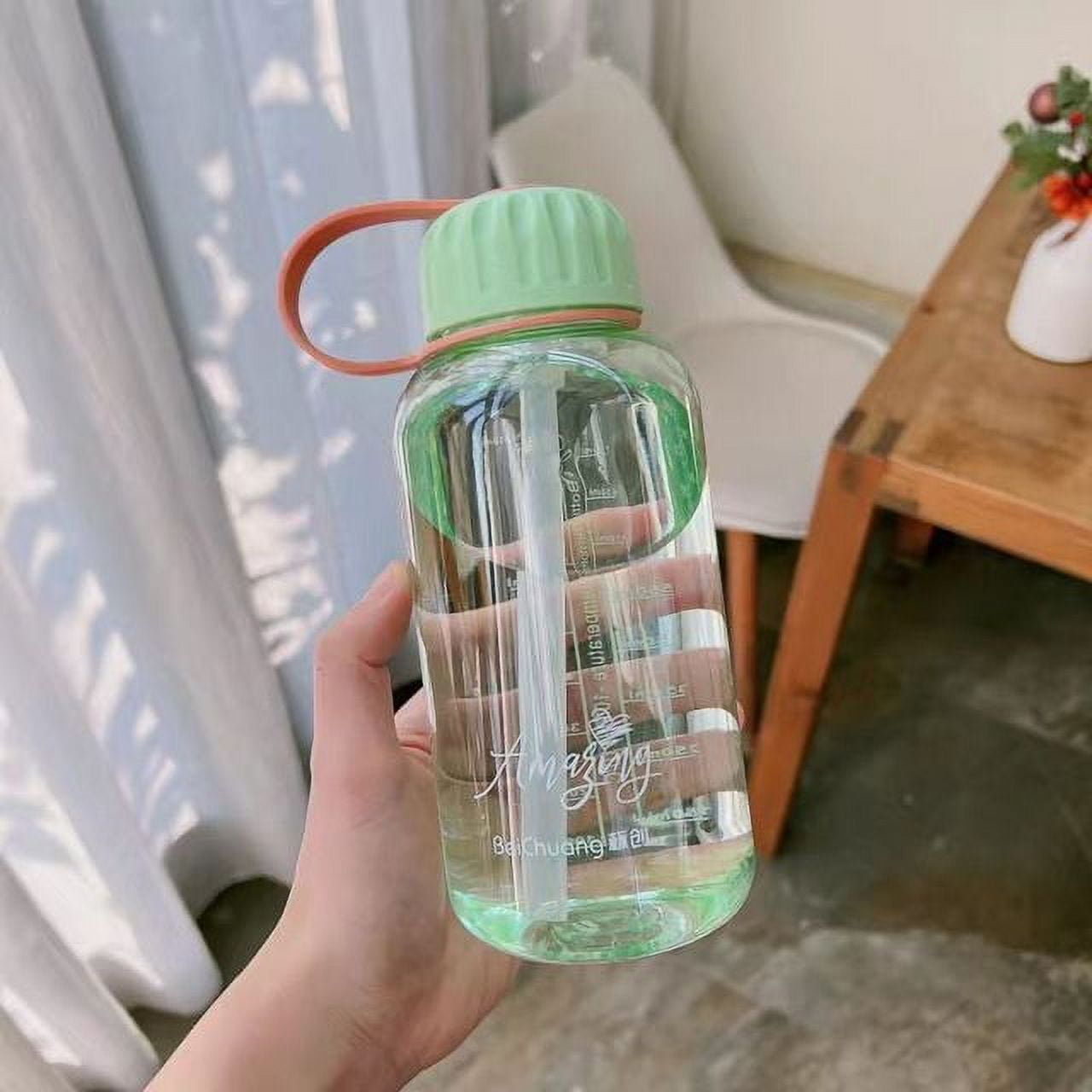 YCNYCHCHY 500/700/850ML Water Bottle Plastic Cup With Straw Small Cute ...