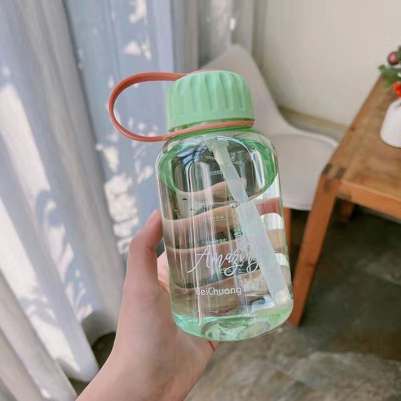 YCNYCHCHY 500/700/850ML Water Bottle Plastic Cup With Straw Small Cute Portable Girl Student ...