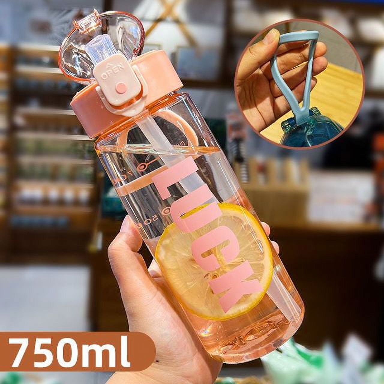 YCNYCHCHY 552/752/852 ML Sports Water Cup Female Student Plastic Straw Cute Portable Children's ...