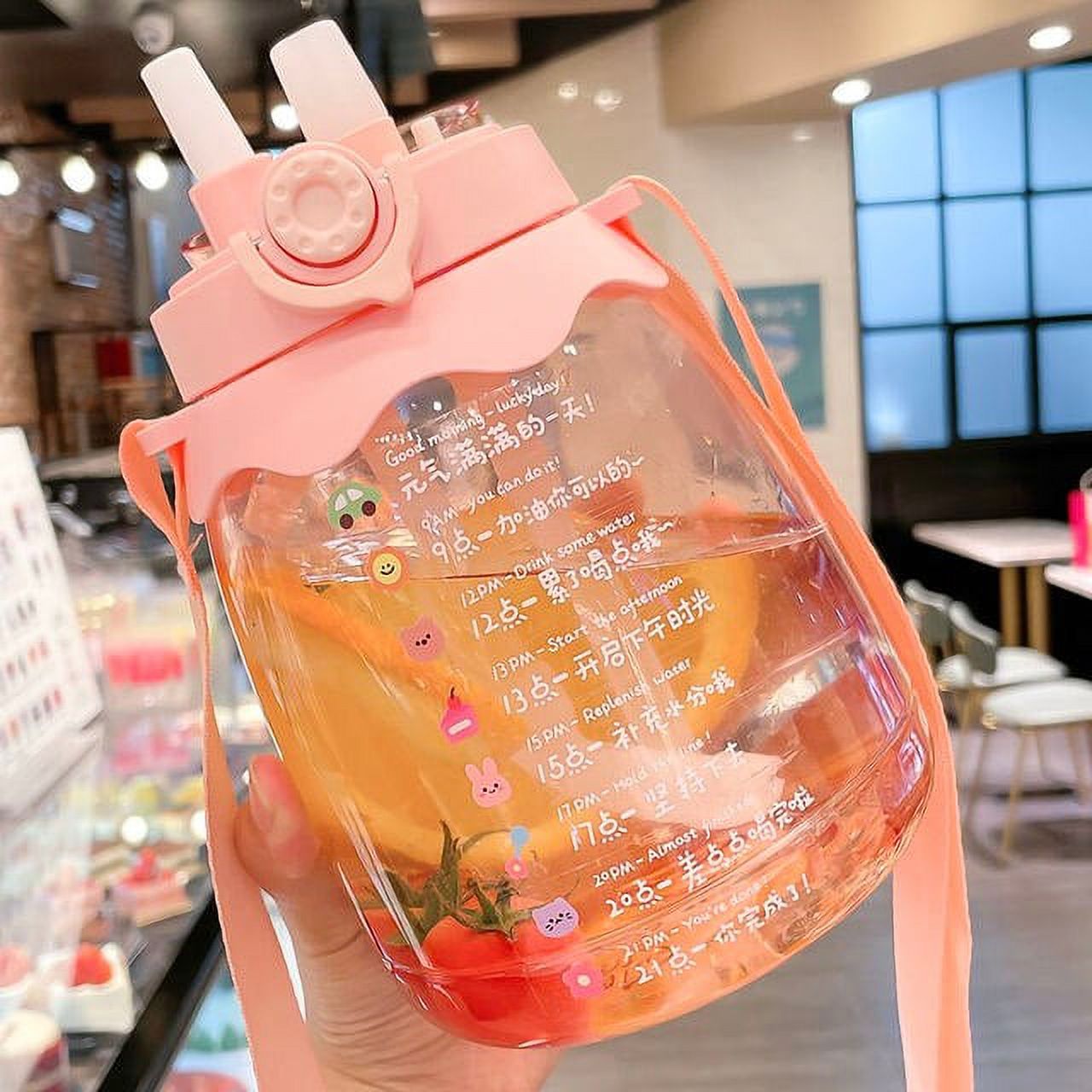 YCNYCHCHY 600/1100/1300 ML Sports Water Bottle Large Capacity Water Cup Female Summer Season ...