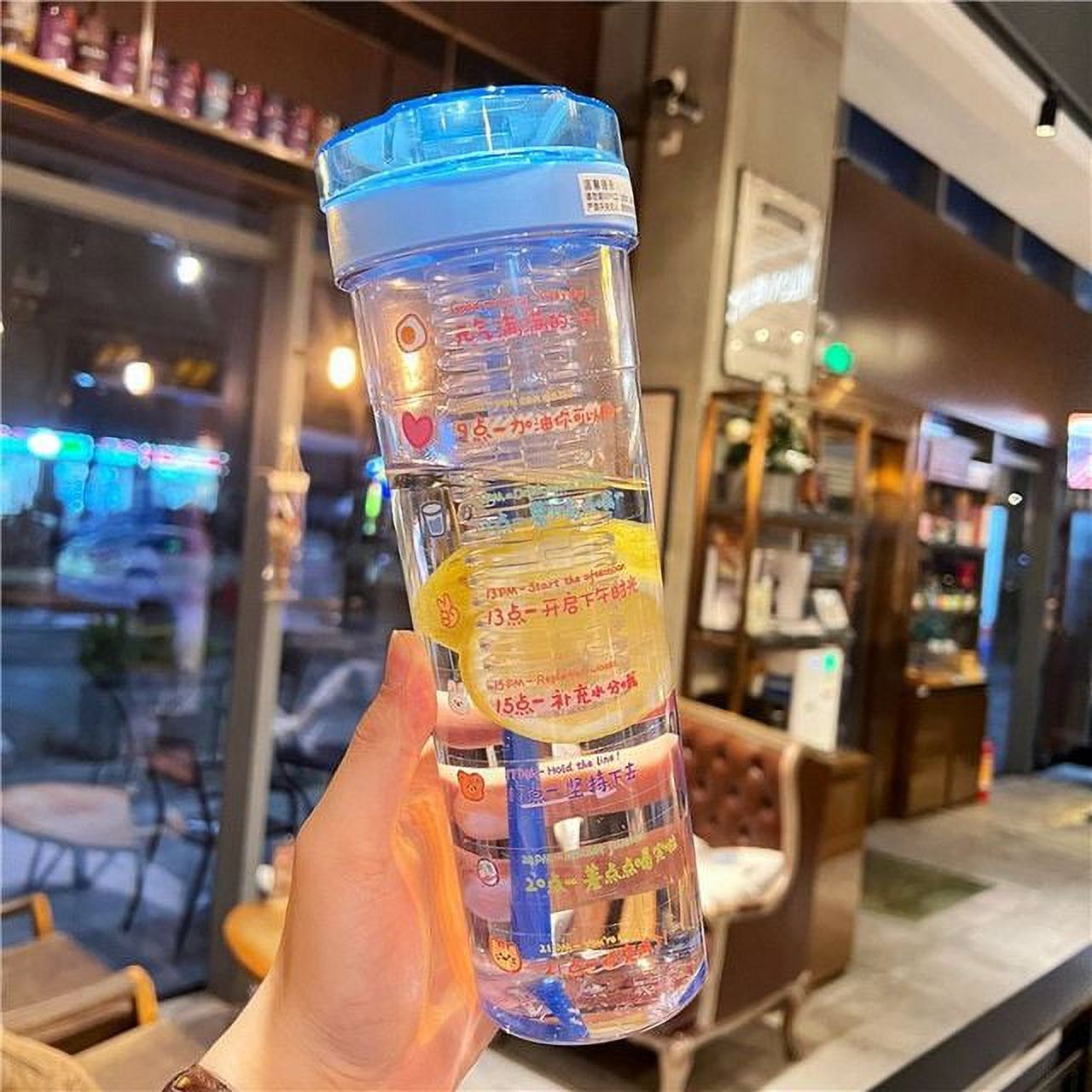 YCNYCHCHY 670/700/800 ML Sports Water Bottle Cup Sippy Cup Female Student Simple Fruit Juice ...