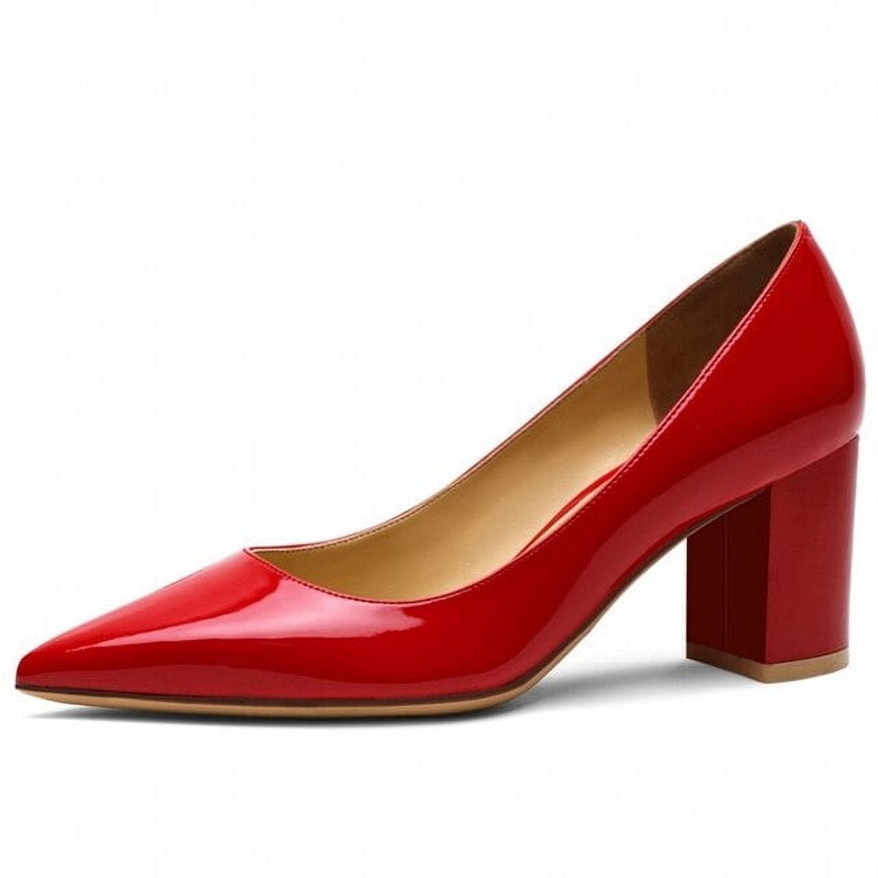 YCNYCHCHY Autumn Square High Heels Pumps Full Genuine Leather Elegant ...