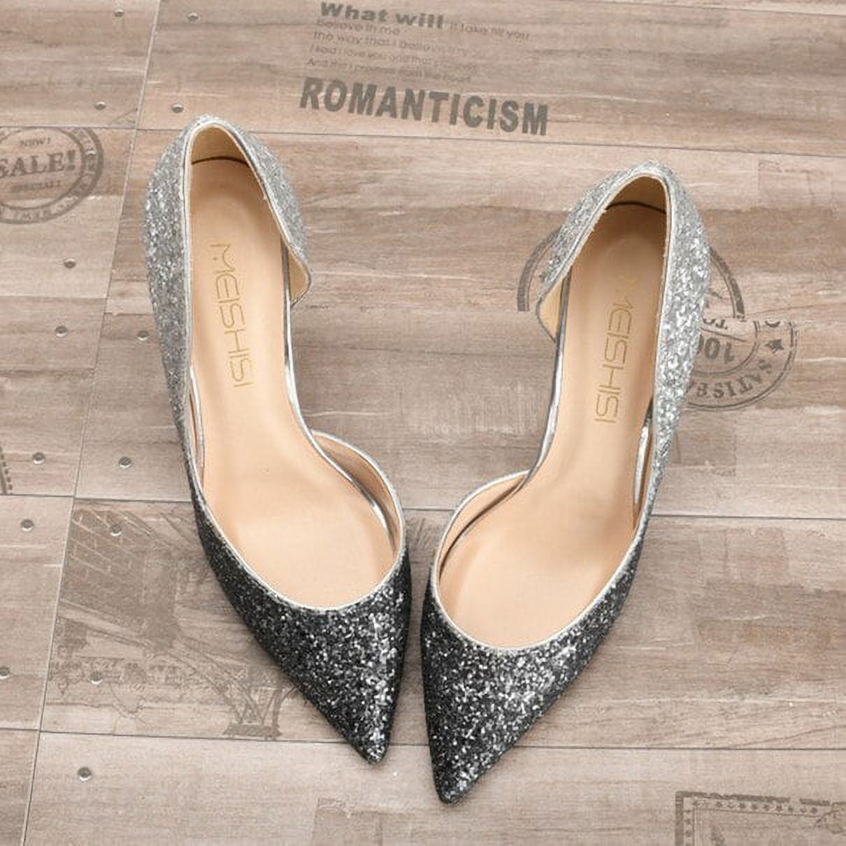 YCNYCHCHY Big Size 34-46 Elegant Romantic Shiny Pumps Fashion Woman ...