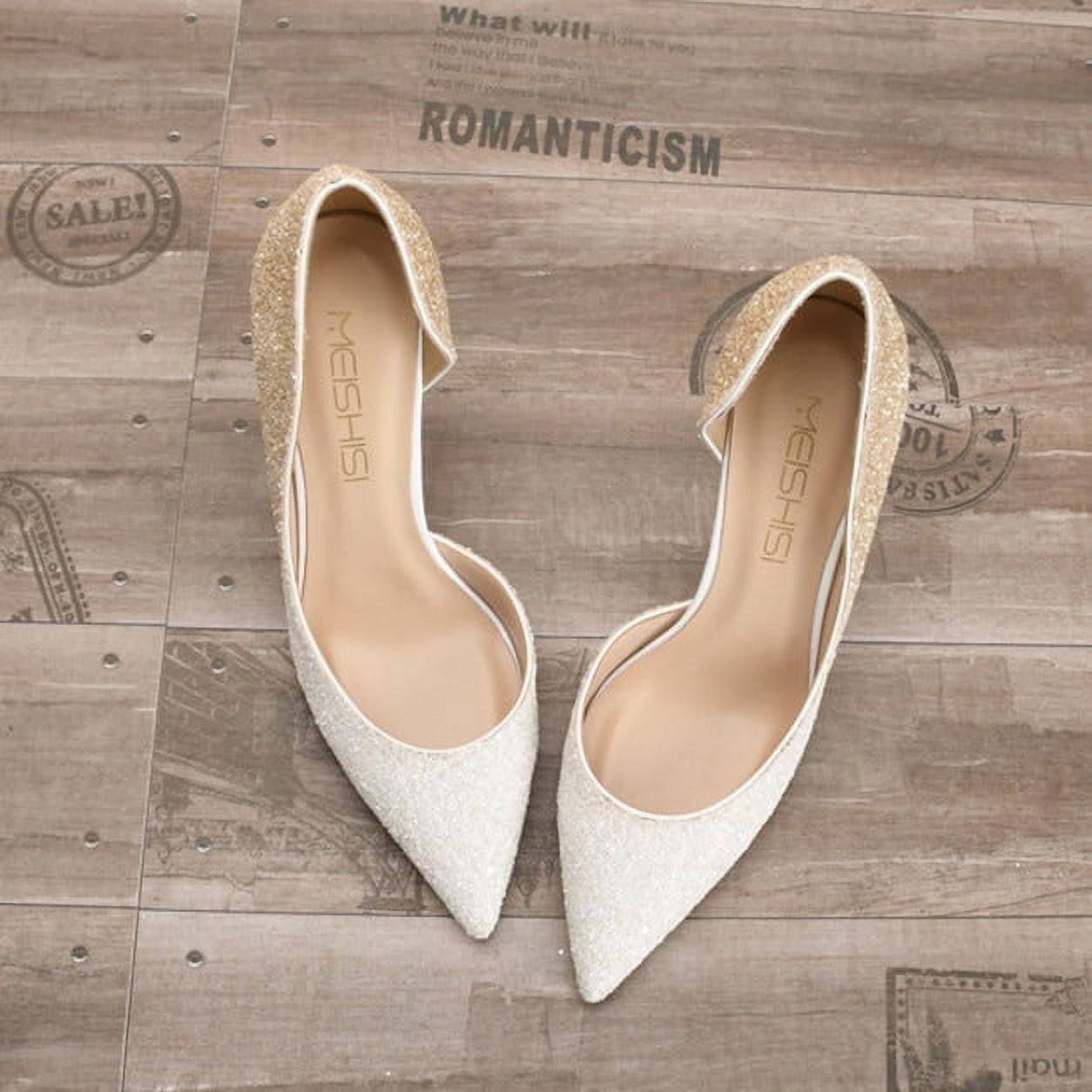 YCNYCHCHY Big Size 34-46 Elegant Romantic Shiny Pumps Fashion Woman ...