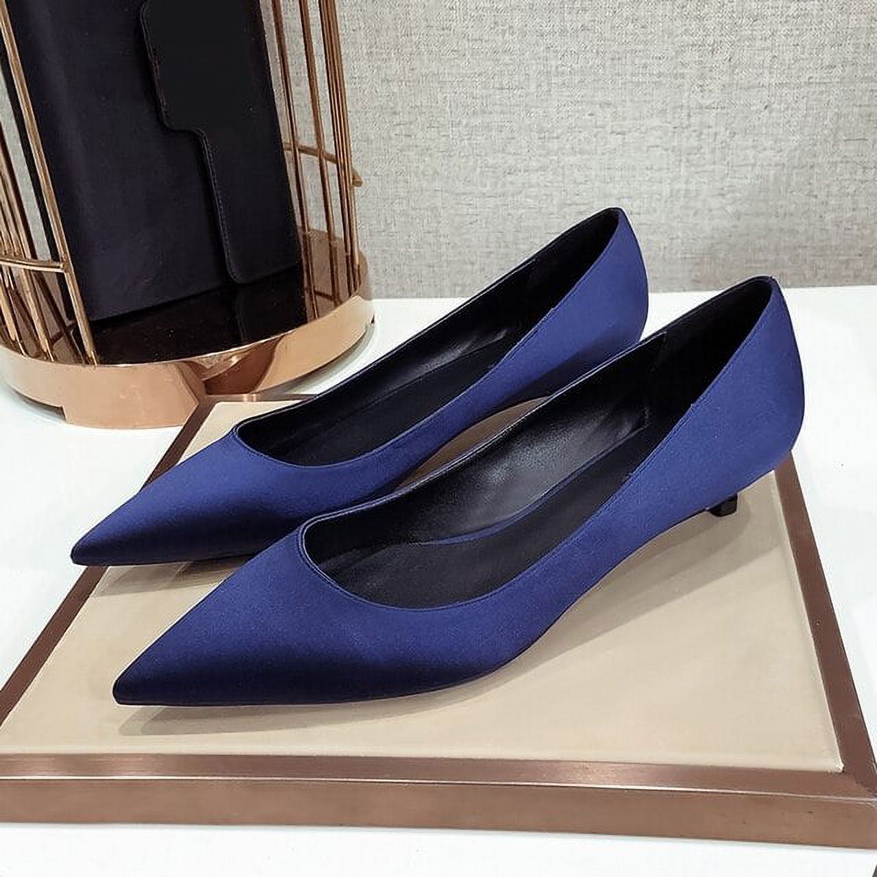 YCNYCHCHY Female Silk Pumps Big Size Women Red navy Blue Sliver Fashion ...