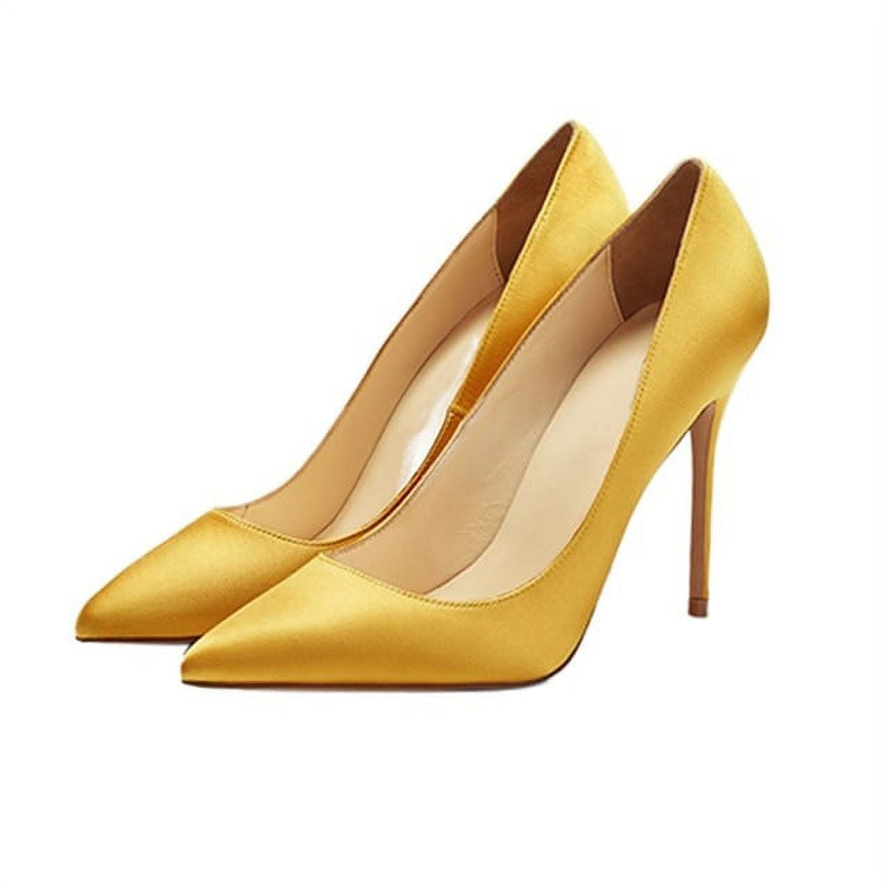 YCNYCHCHY New Pointed Toe Women Pumps Satin Office Career Women Shoes ...