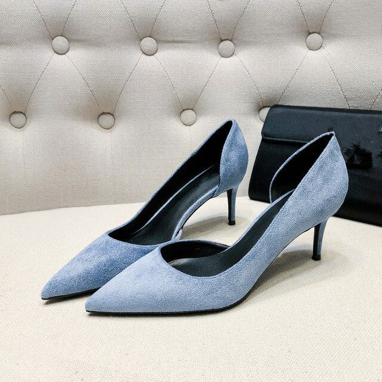 YCNYCHCHY Sexy Women 6cm 8cm High Heels Blue Pink Pumps Pointed Toe ...