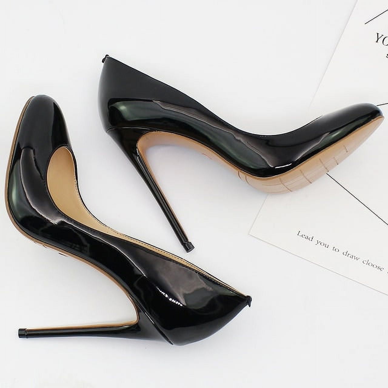 YCNYCHCHY Spring Autumn Ladies 12cm Pumps Sexy Red Black High Heel ...