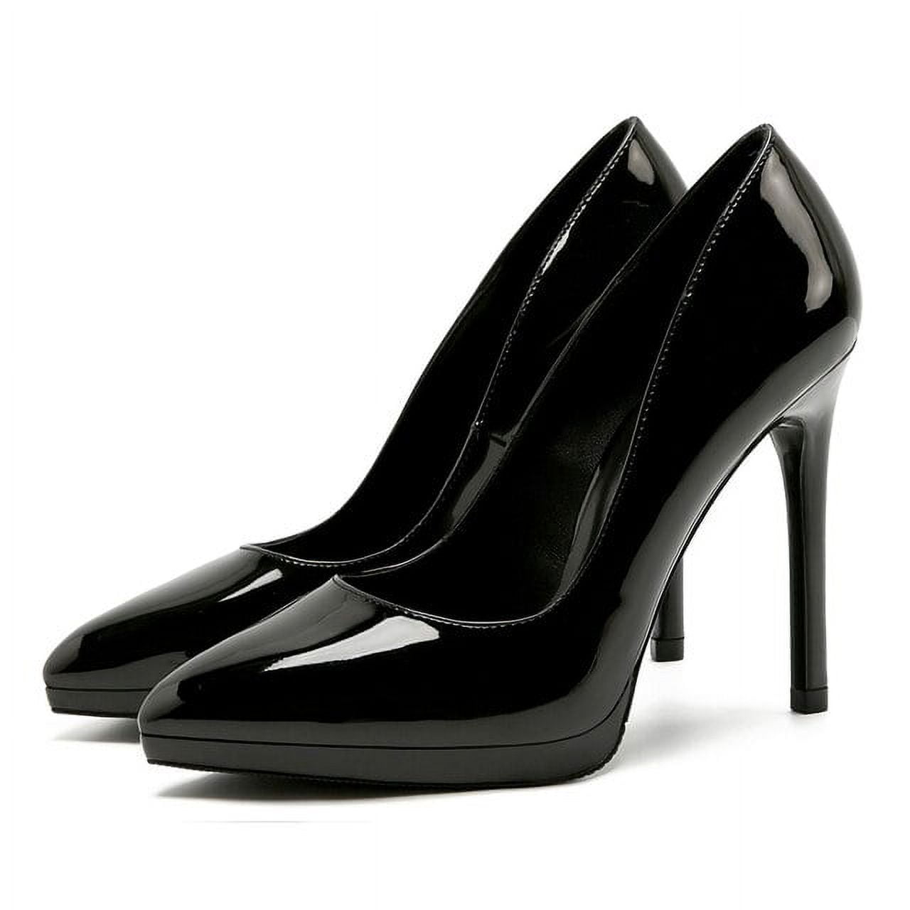 YCNYCHCHY Women Extreme 11cm Thin High Heels Genuine Patent Leather ...