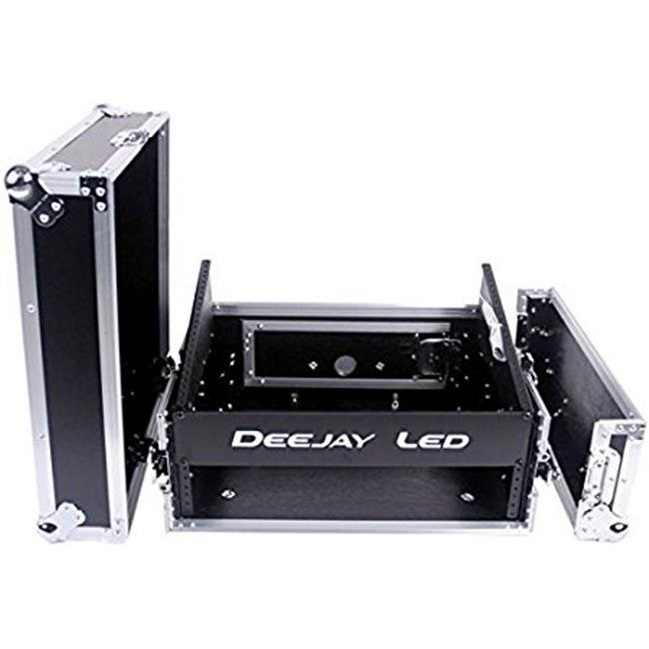 YCS Fly Drive Case 8u Space Slant Mixer Rack & 2 u Space Vertical Rack ...