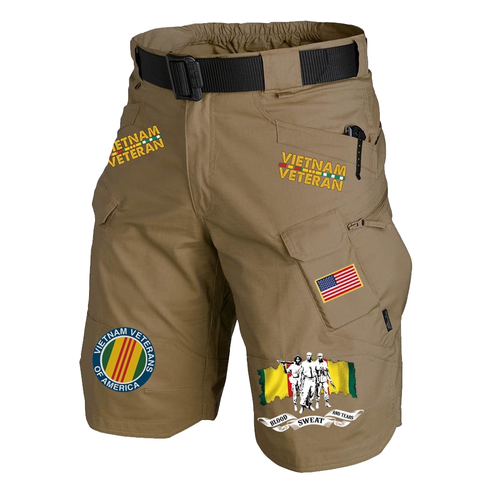 YCWL Summer Mens Military Beach Pants Vietnam Veteran Bomber Combat ...