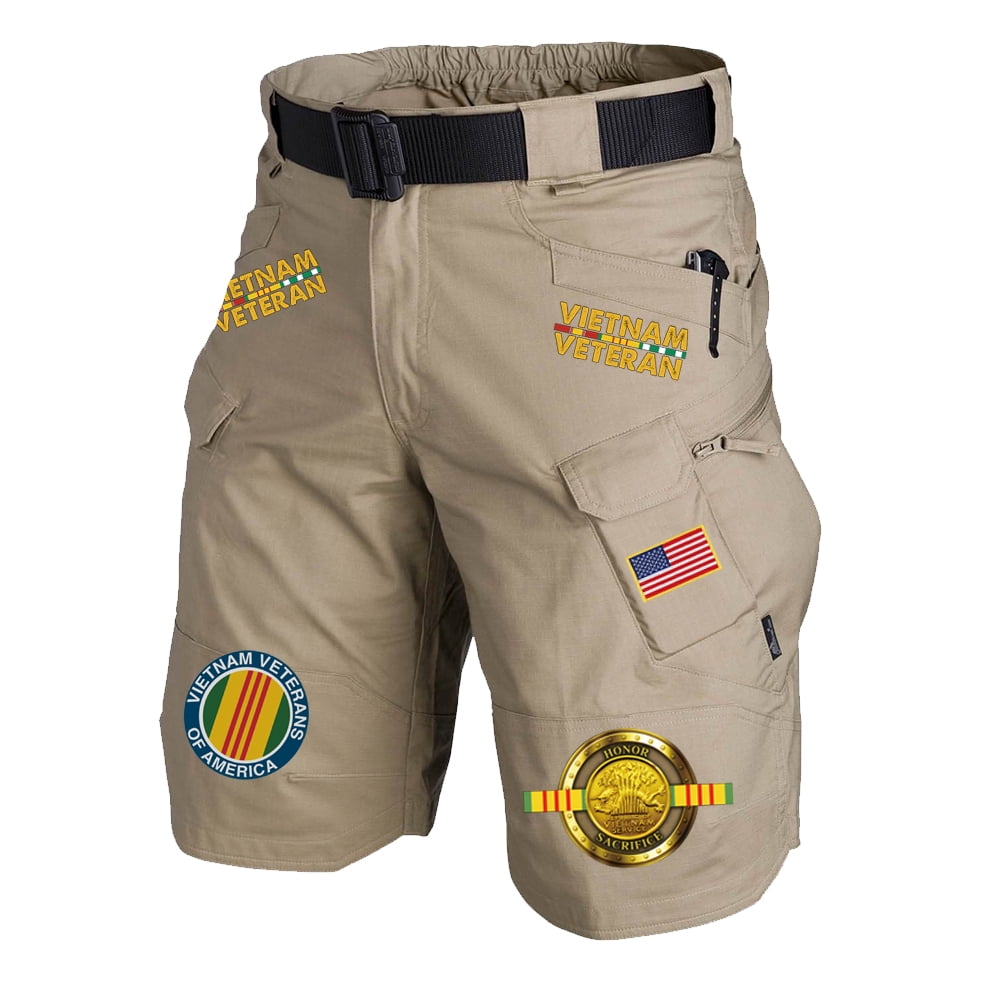 YCWL Summer Mens Military Beach Pants Vietnam Veteran Bomber Combat ...