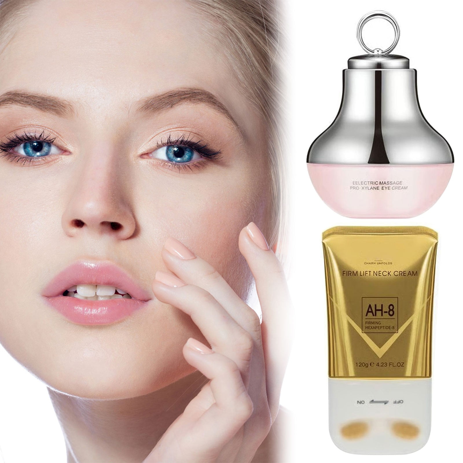 YCZ Neck Firming & Moisturizing Set - 2PC Electric Massage Tool and ...