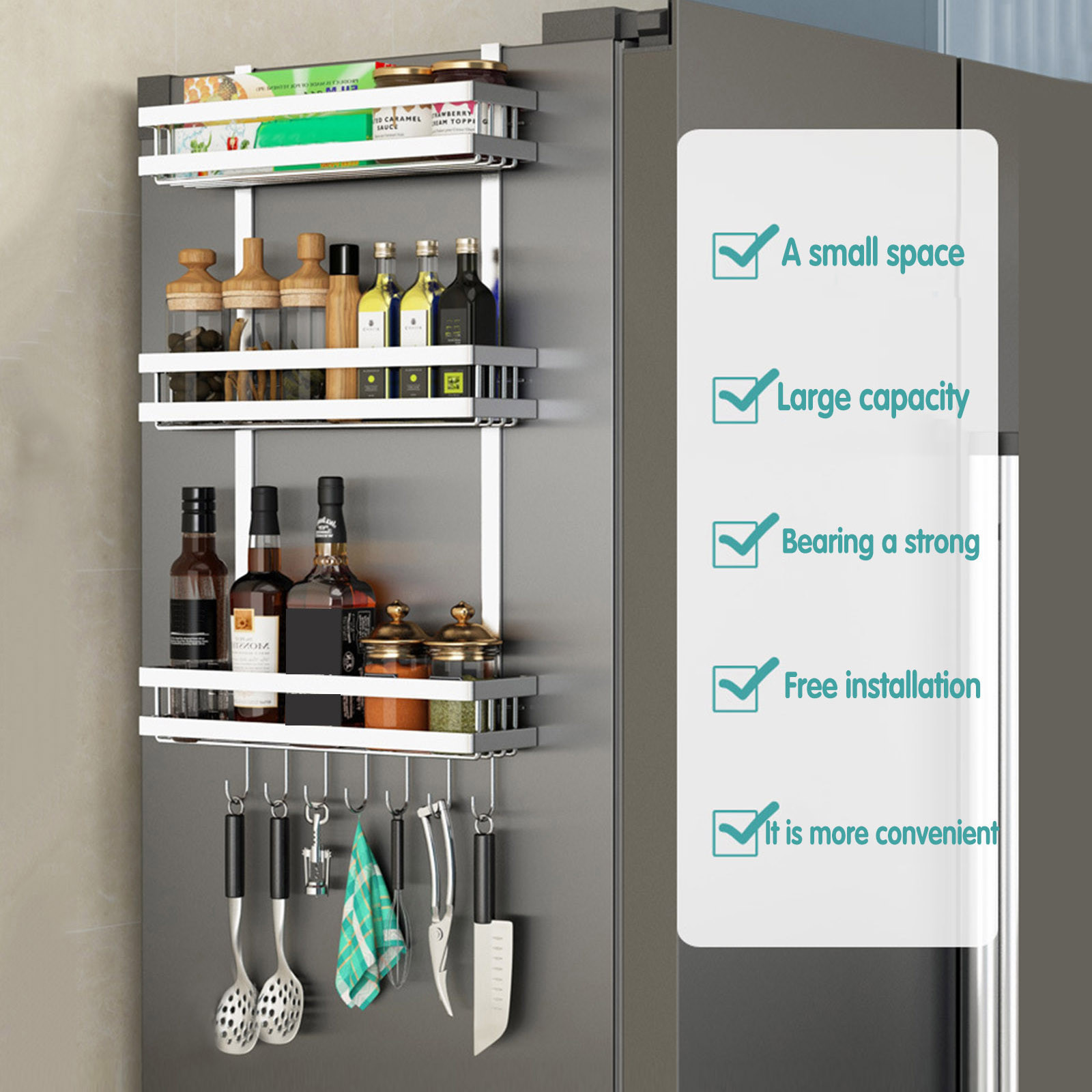 YCenADP Home Textile Storage Racks Refrigerator Storage Racks And ...