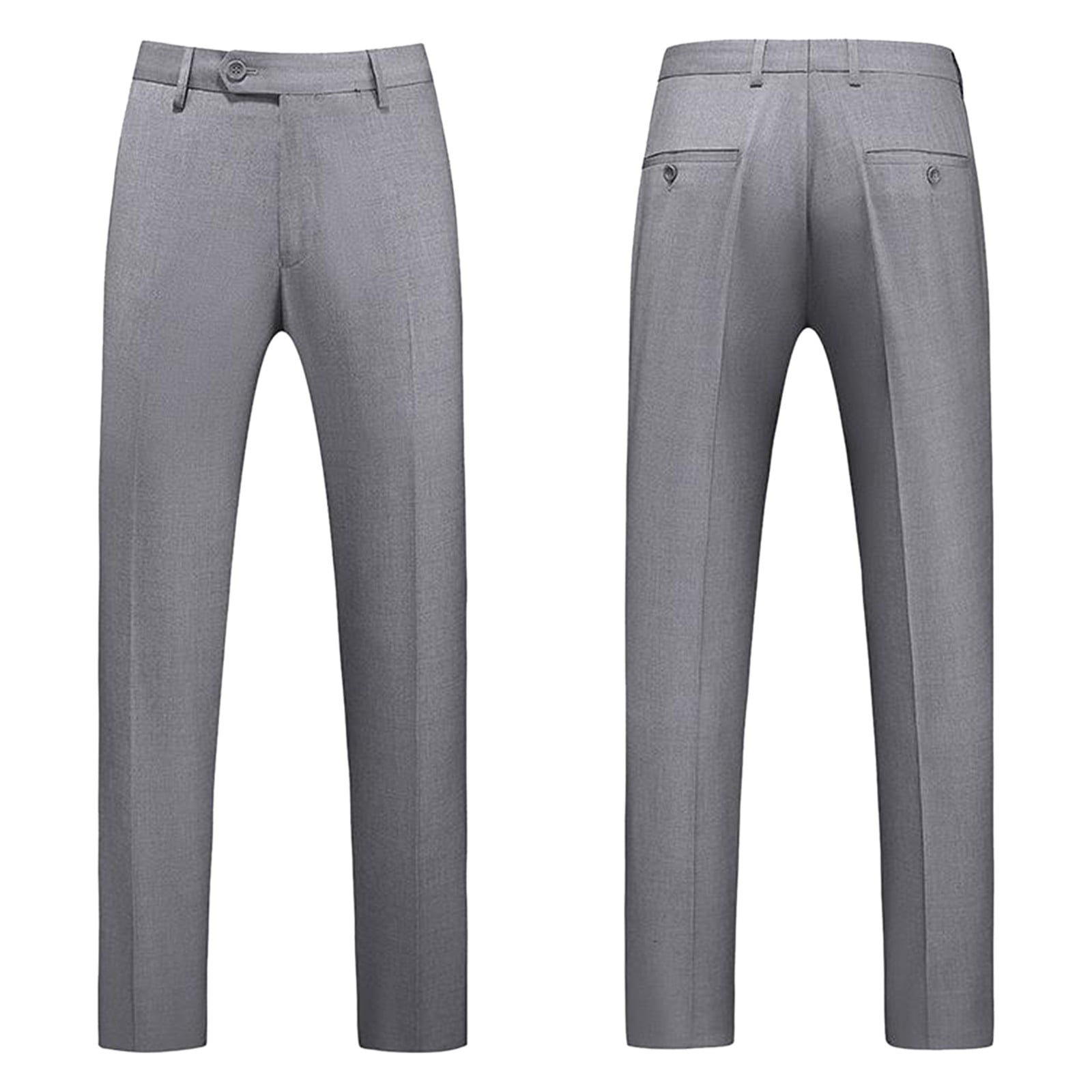 YDDIAN Mens Classic Suit Pants Straight Fit Modern Formal Dress Pants ...