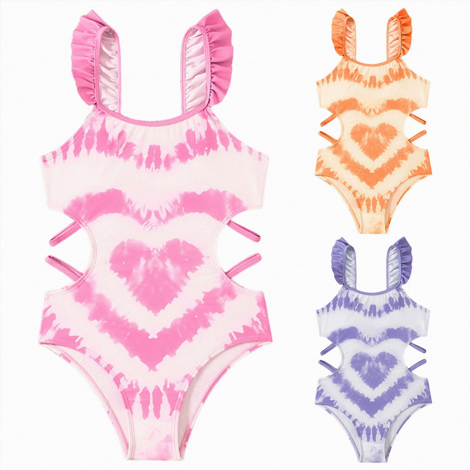 YDFCWXW Cut Out One Piece Swimsuits Girls Bathing Suit high-Cut Quick ...