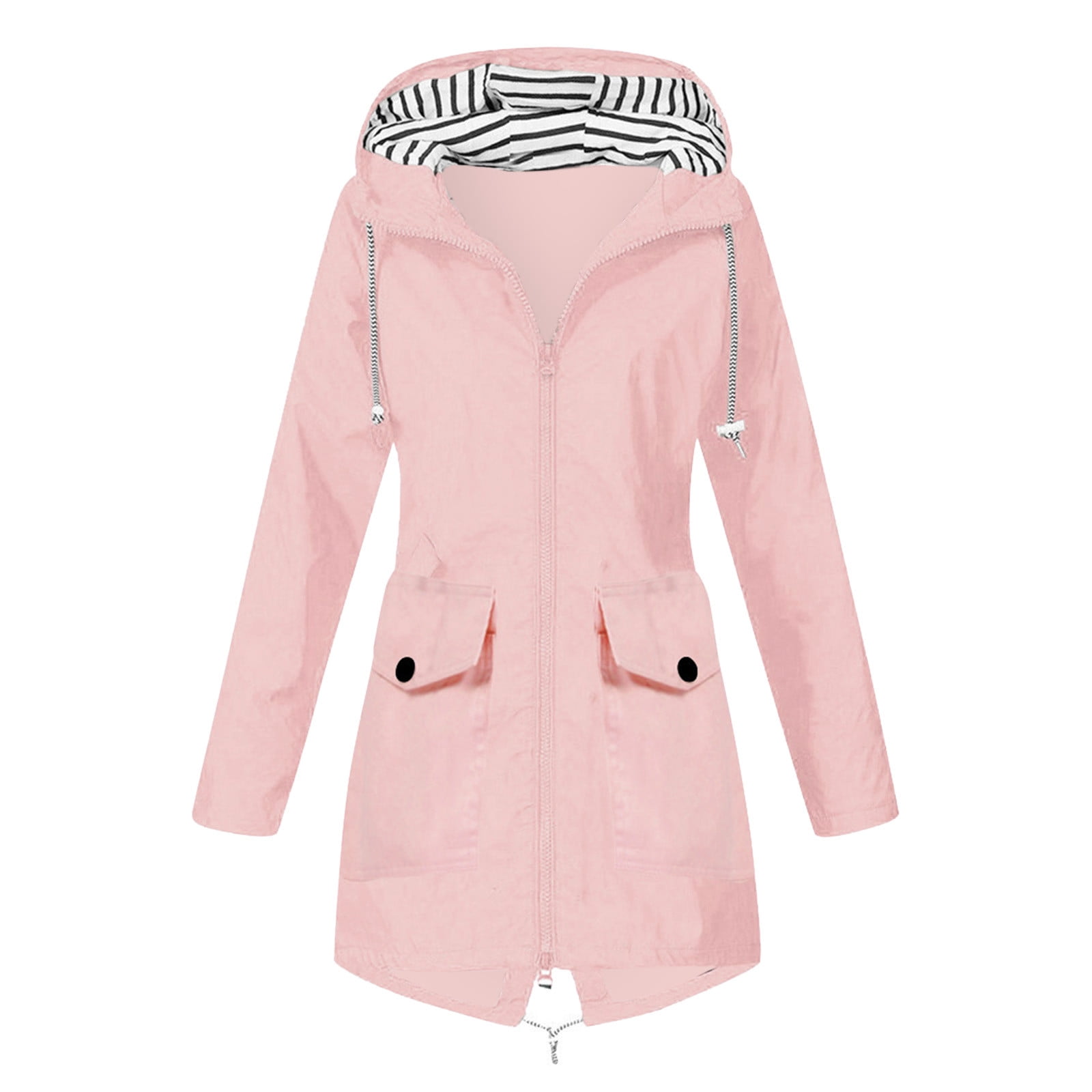 YDFCWXW Womens Rain Jacket with Hood Waterproof Lined Windbreaker ...