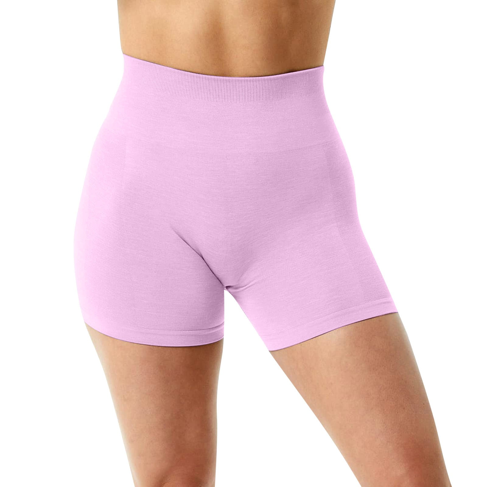 YDKZYMD Gym Shorts Women Pack Ribbed Solid Color Scrunch Butt Lifting Biker Short Yoga ...