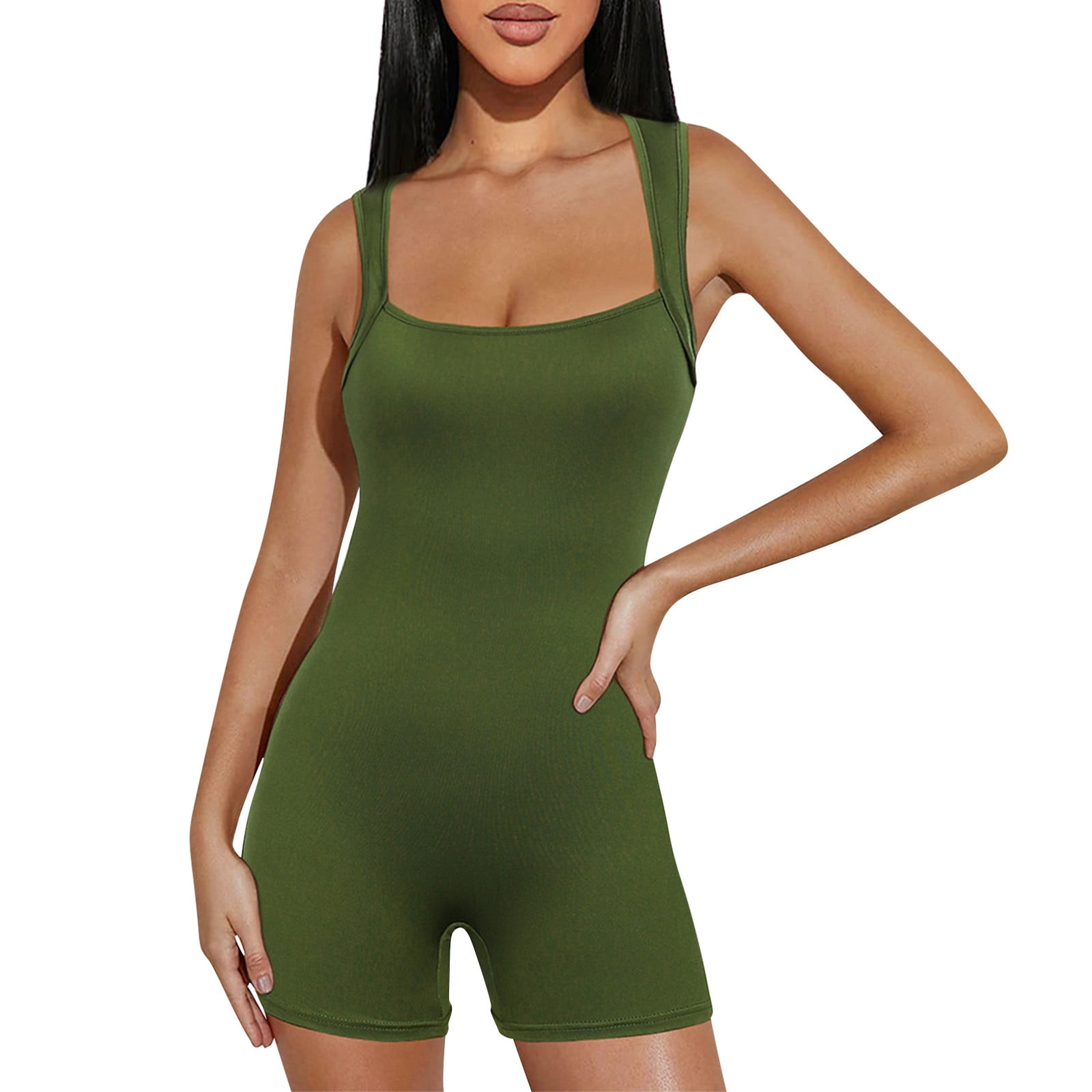 YDKZYMD Rompers for Women Shorts Seamless Yoga Unitard Shorts ...