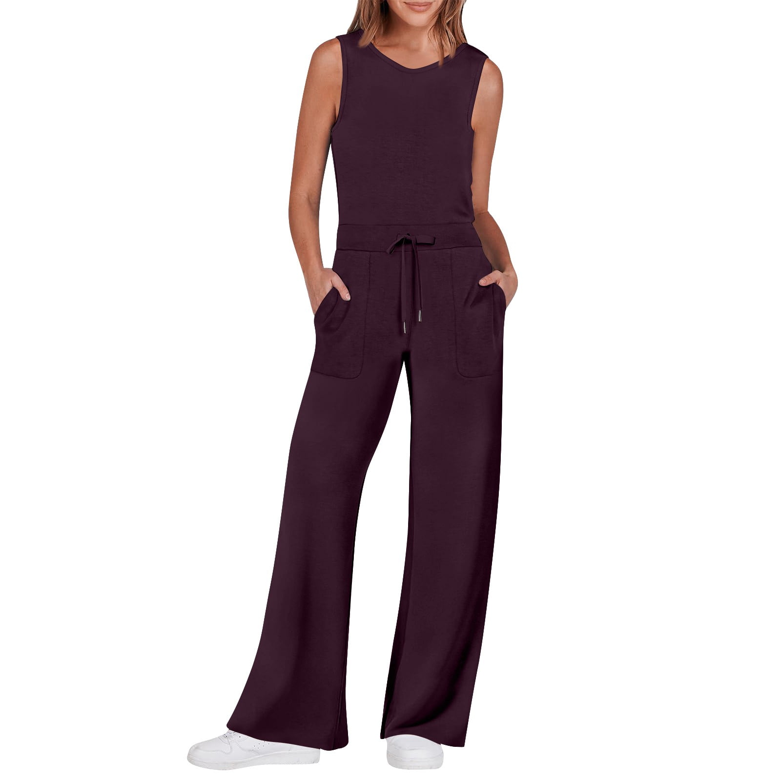 Ydkzymd Summer Jumpsuits For Women 2024 Sleeveless Dressy Jumpsuits