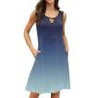 YDKZYMD Womens Summer Dress Keyhole Tie Dye Boho Beach Dresses Hawaiian ...