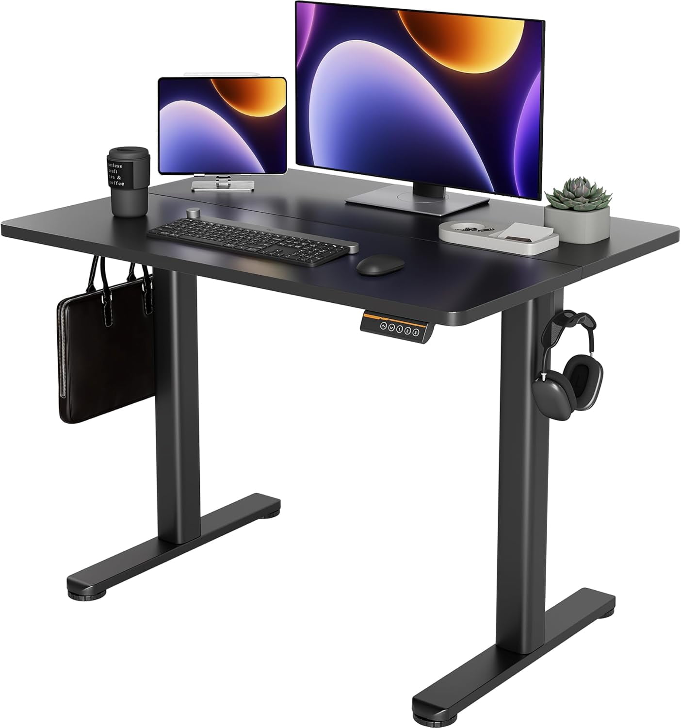YDN Electric Standing Desk Adjustable Height, 40 x 24 Inches Stand up ...