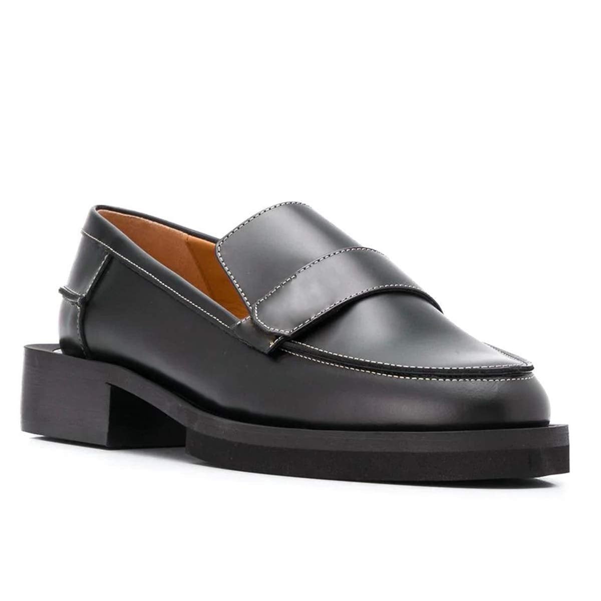 YDN Women Chic Round Toe Loafer Shoes Platform Slip on Low Chunky Heels ...