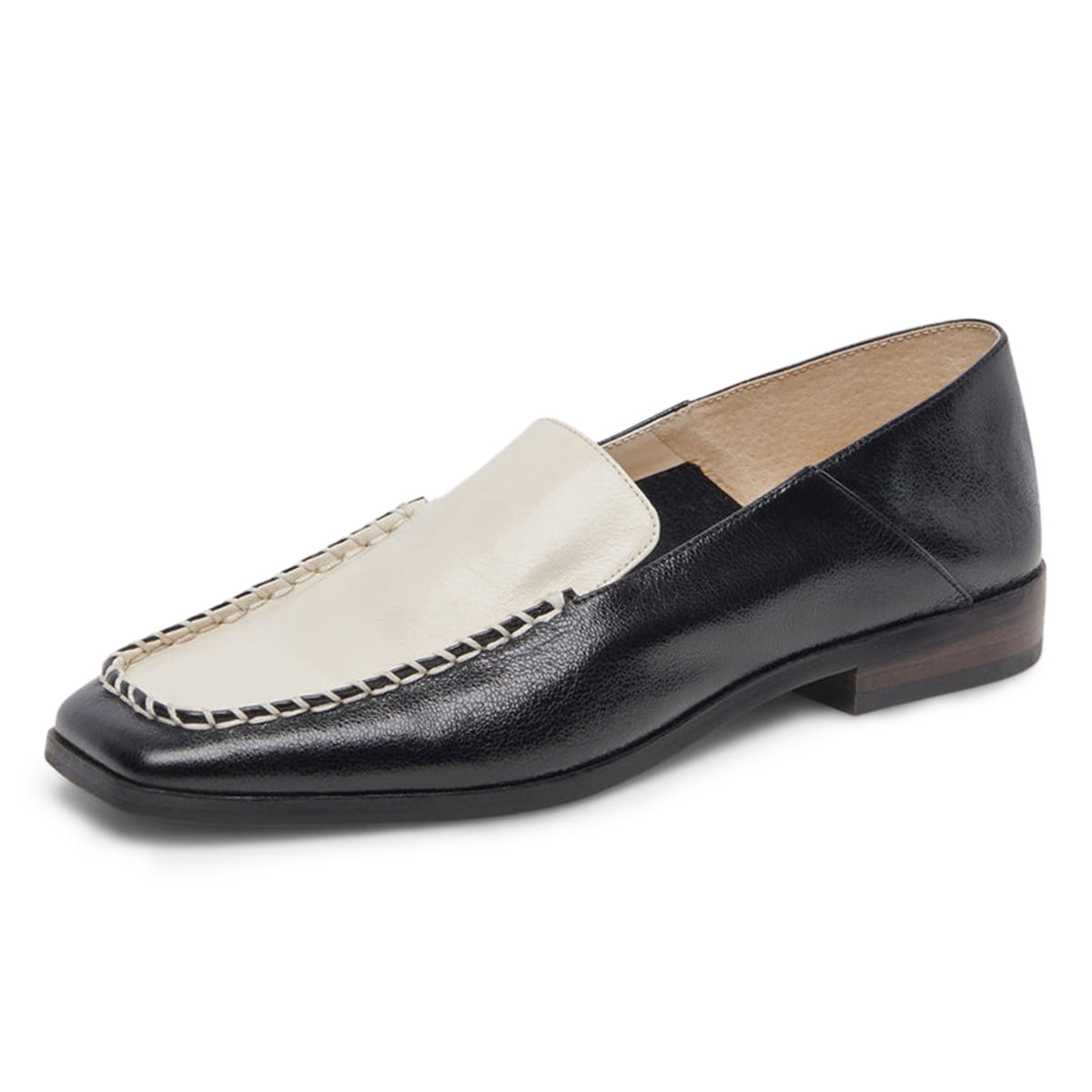 YDN Women Classic Square Closed Toe Slip On Loafers Chunky Low Heel ...
