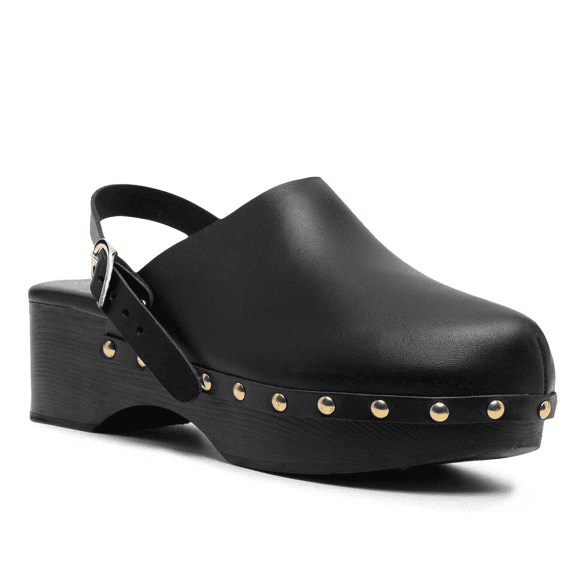 YDN Women Closed Round Toe Slingback Clogs Mules Buckle Studded Low ...