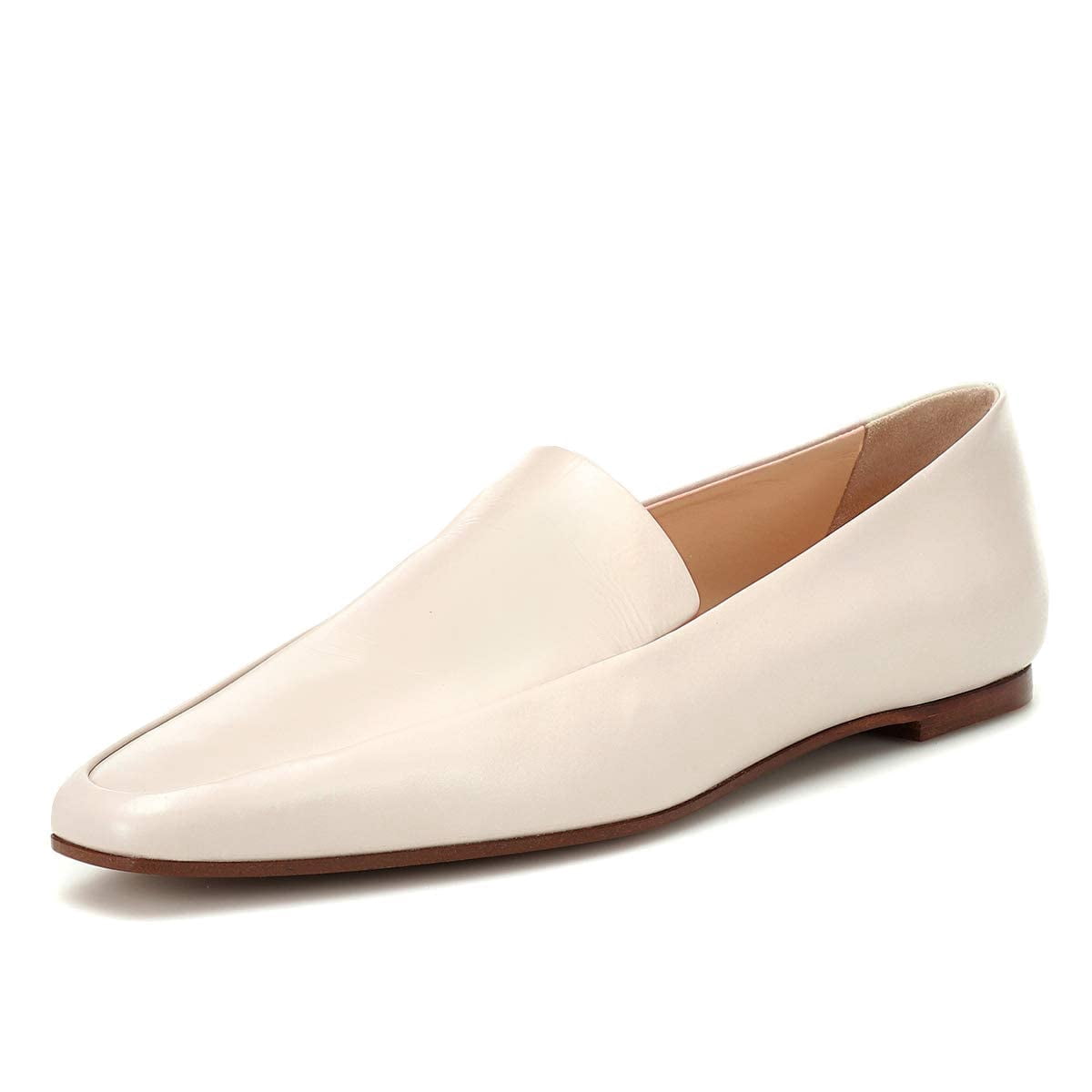 YDN Women Comfortable Almond Closed Toe Loafers Flats Heels Slip On ...