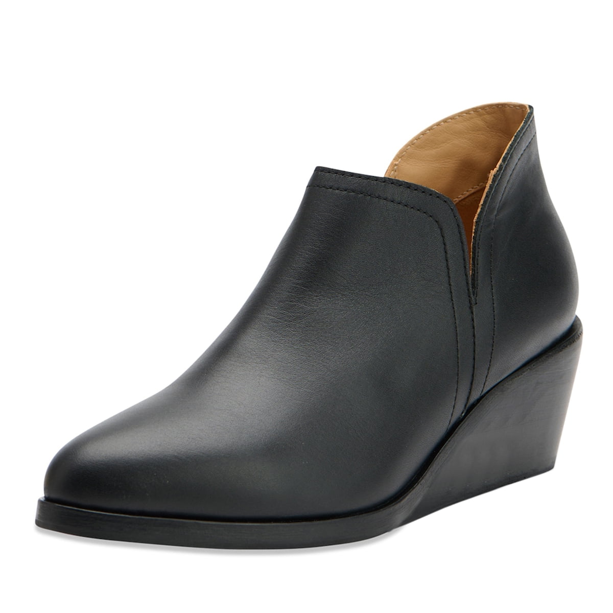 Elegant Black Womens Wedge Booties Images