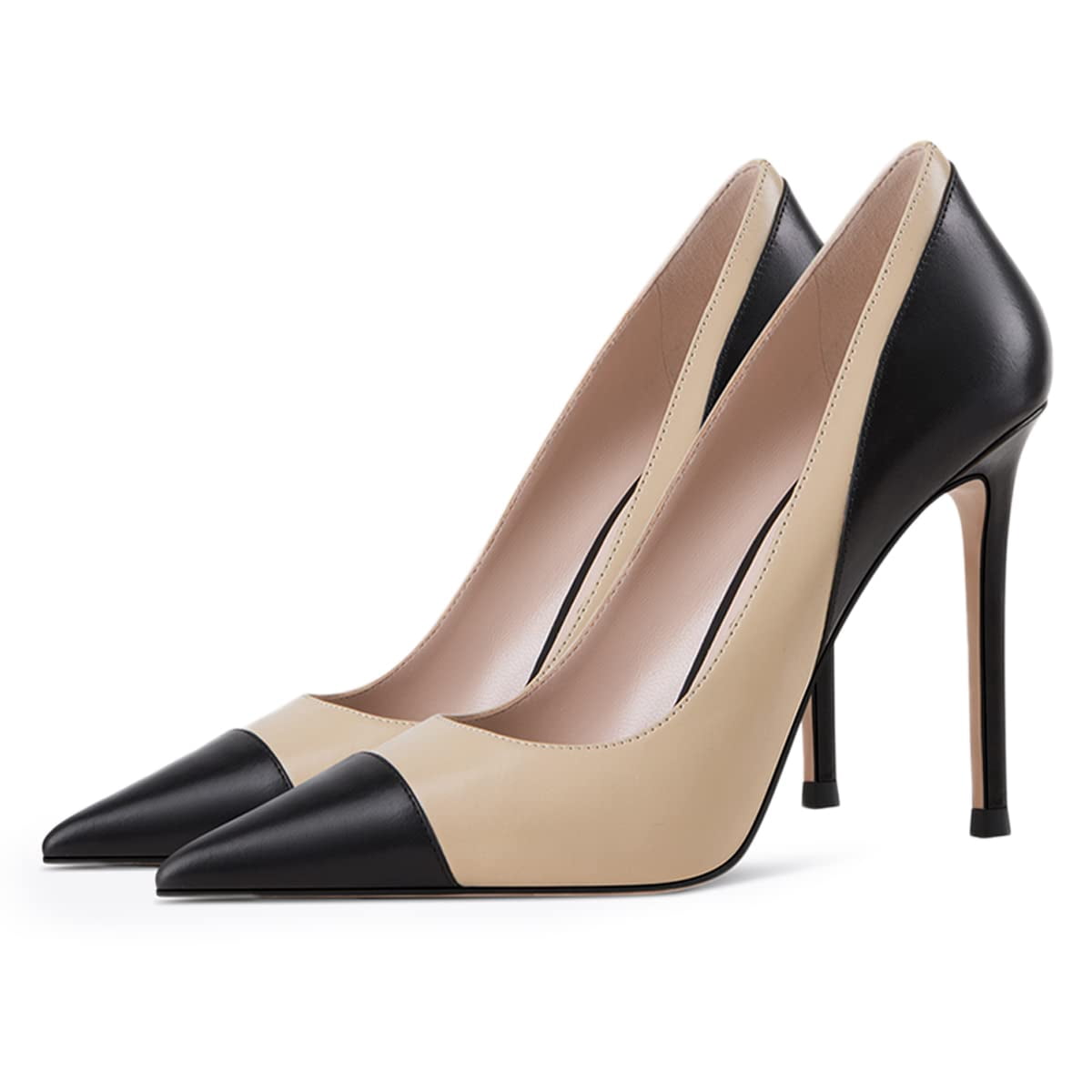 YDN Women Fashion Pointed Closed Toe Slip On Pumps Sexy Stiletto High ...