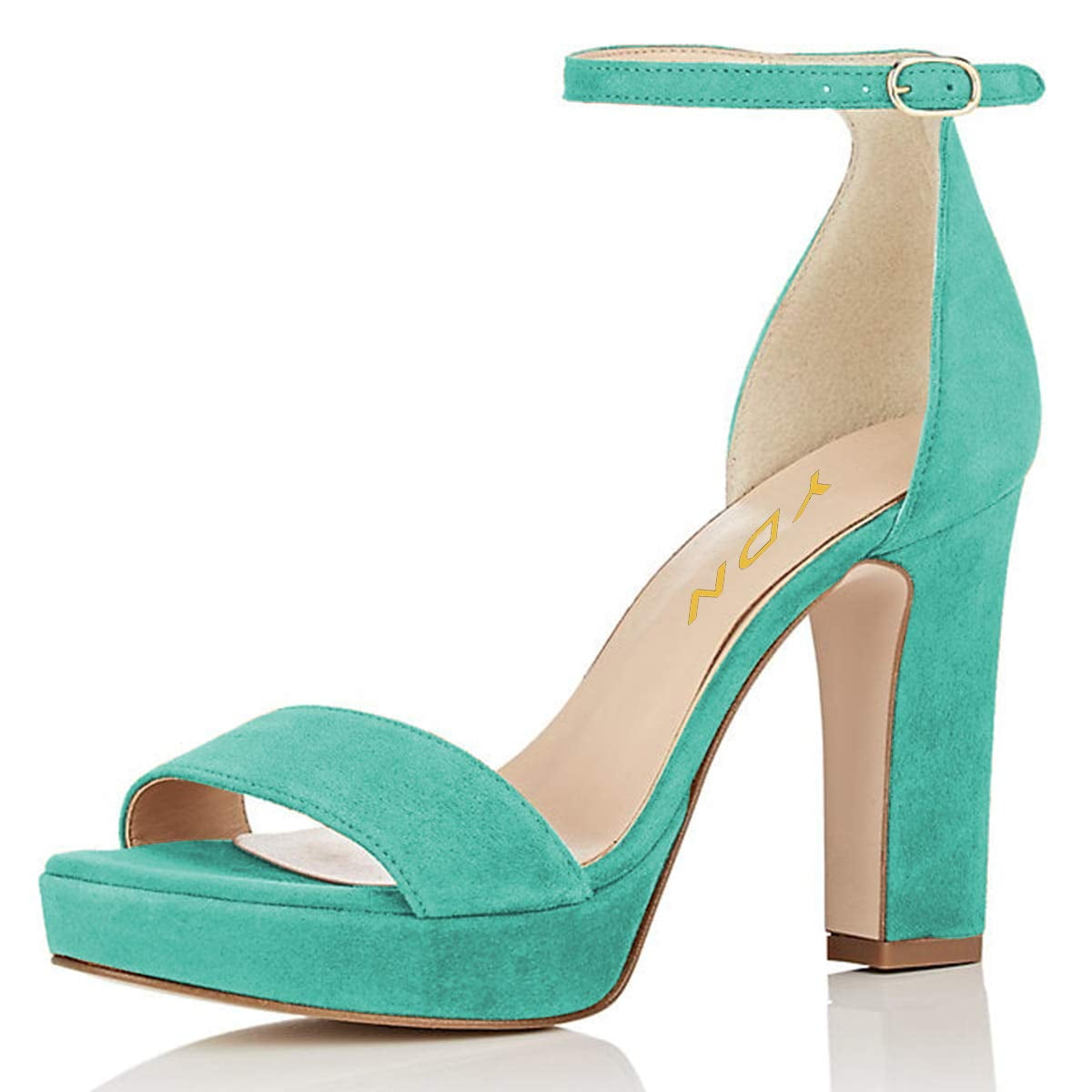 YDN Women Graceful Platform High Chunky Heel Ankle Strap Sandals Open ...