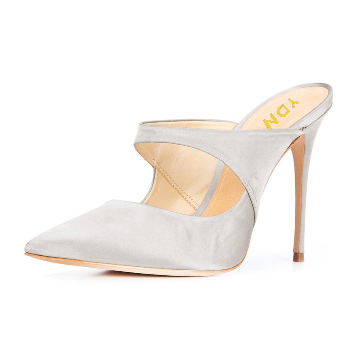 YDN Women Graceful Pointy Closed Toe Stiletto High Heel Mules Slip On ...