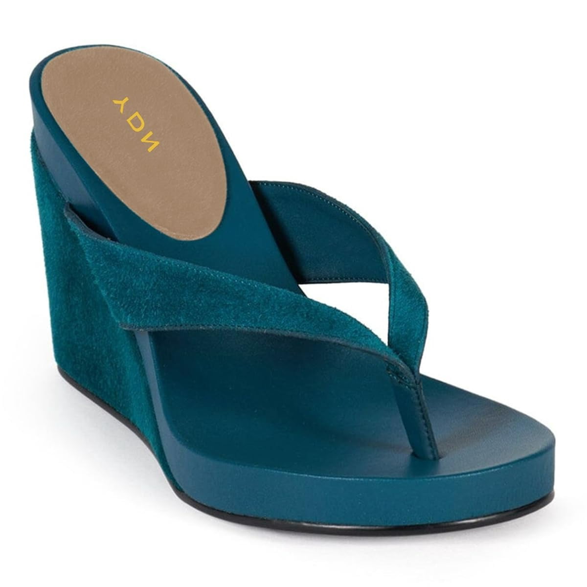 YDN Women's Split Toe Flip Flops Slip on Platform Wedge High Heels ...