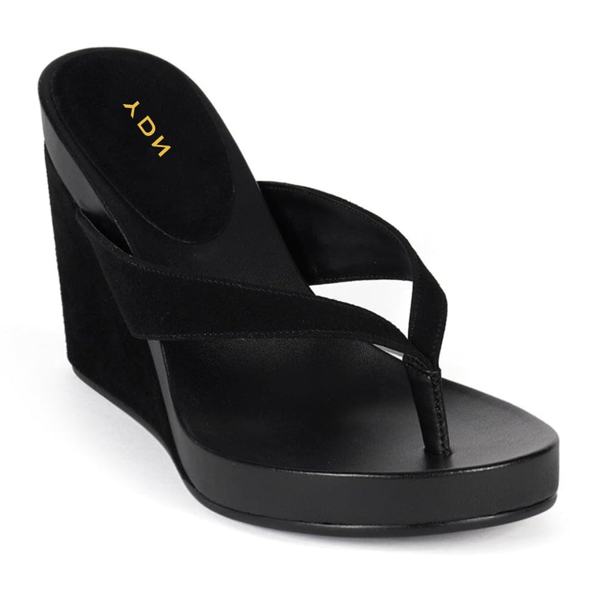 YDN Women's Split Toe Flip Flops Slip on Platform Wedge High Heels ...